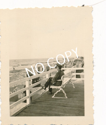 Photo WWII Armed Forces Officer Beach Promenade Ostsee Poland East ...