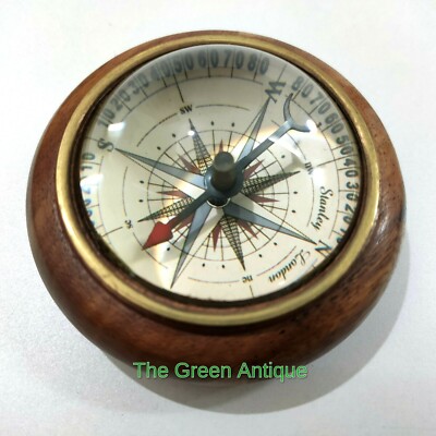 Compasses - Ship Compass In Wood