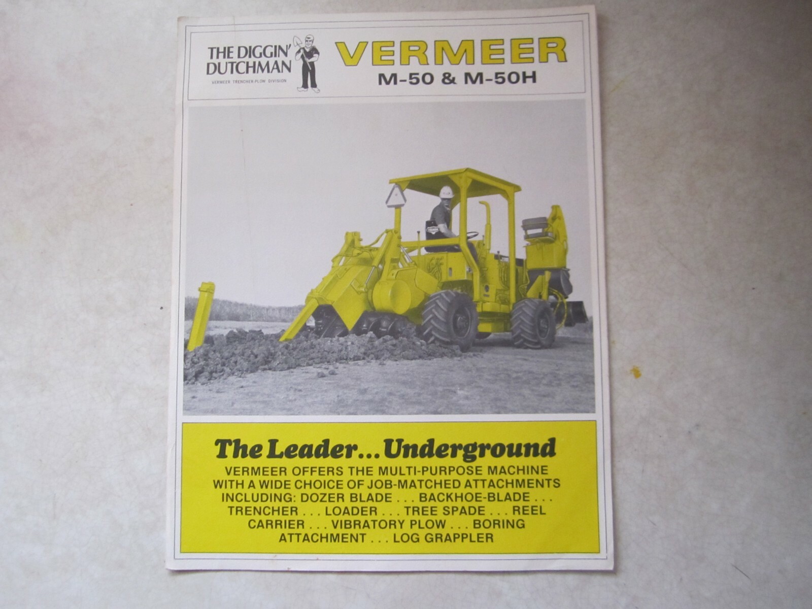 Vermeer M-50 & M-50H Trencher Brochure 1972 (e18) | eBay