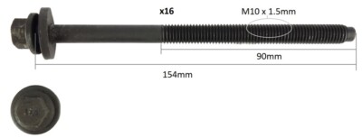 CYLINDER HEAD BOLT SET for MAZDA TRIBUTE SDX CU SUV 2001-2006 3.0L AJ ...