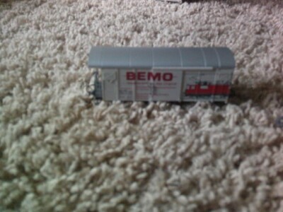 Bemo HO model train car RhB advertising boxcar railroad display | eBay
