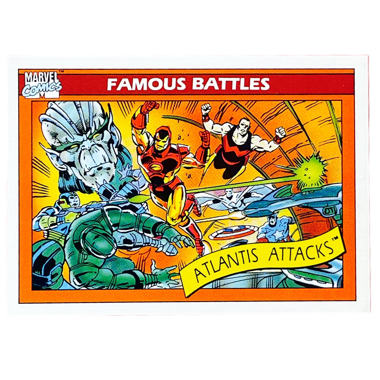 Marvel Impel 1990 Atlantis Attacks Famous Battles Trading Card 104 MCU ...