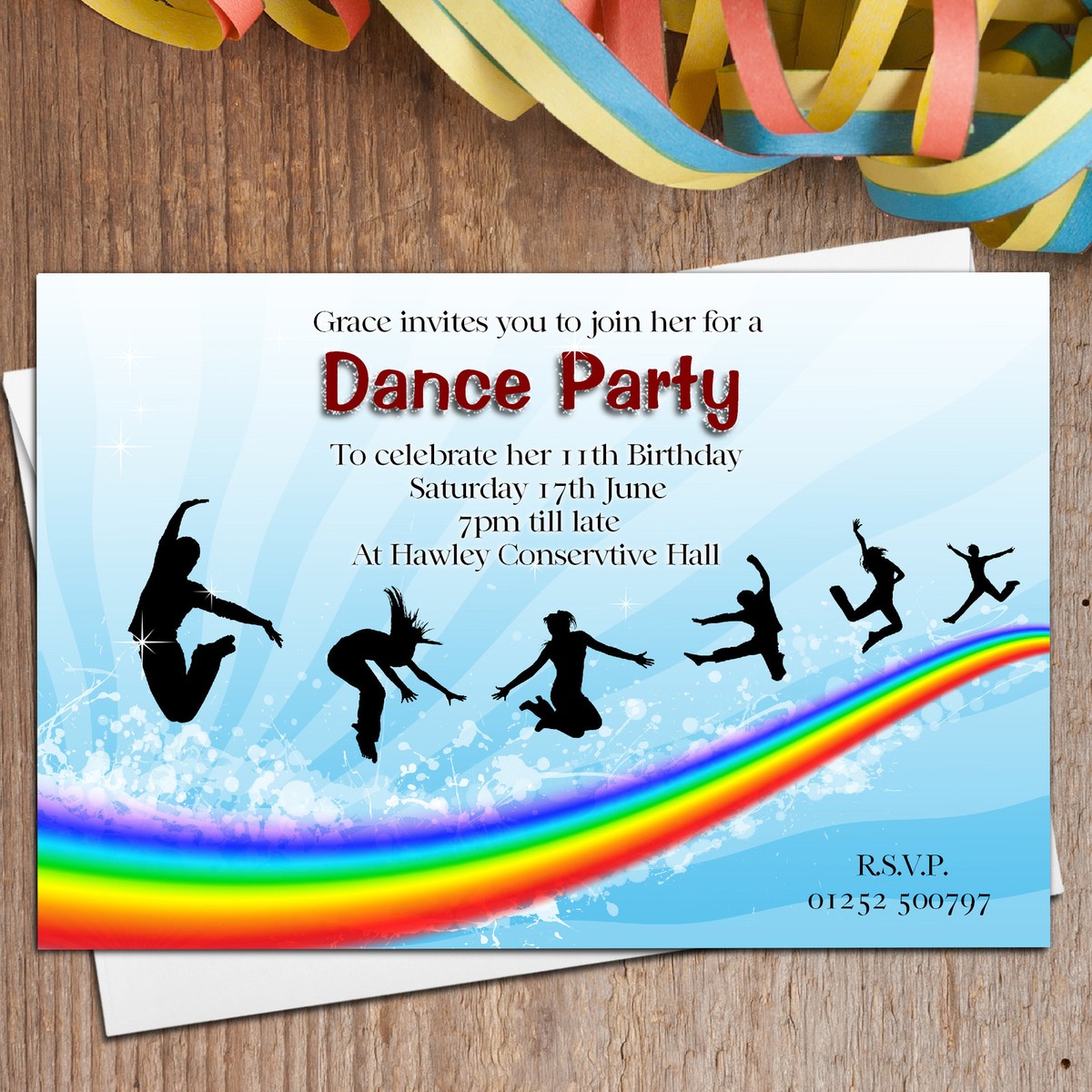 Just Dance Birthday Invitations Blank Cosmic Party | Just Dance