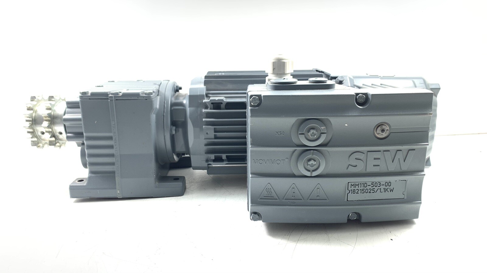 SEW-EURODRIVE Getriebemotor R27 DRN80M4/BE1/MM11 KW1.1 r/min 2900/18 ...