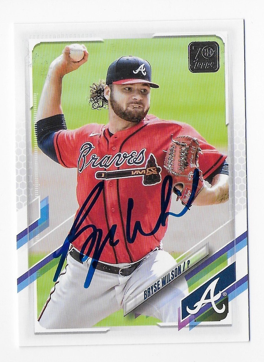 2021 TOPPS BRYSE WILSON BRAVES PIRATES BREWERS AUTOGRAPHED SIGNED ...