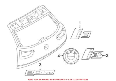Genuine OEM Hatch Emblem for BMW 51147306454 | eBay