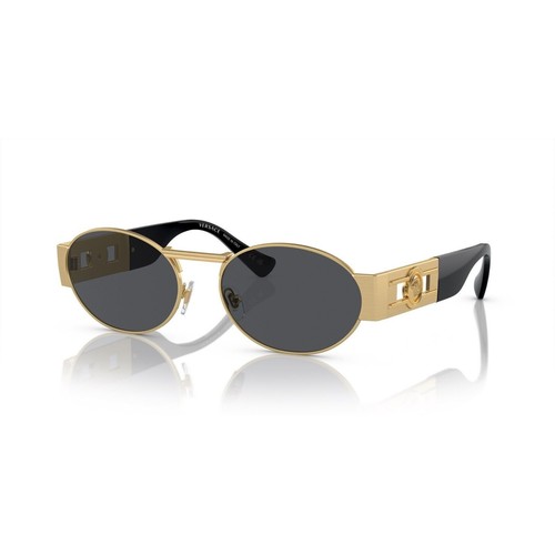 Versace Sunglasses VE2264 100287 Matte Gold Dark Grey Lens Round ...