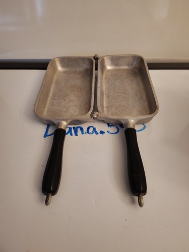 Vintage Silver Seal Century Metalcraft Double Hinged Cake Bread Omelet ...