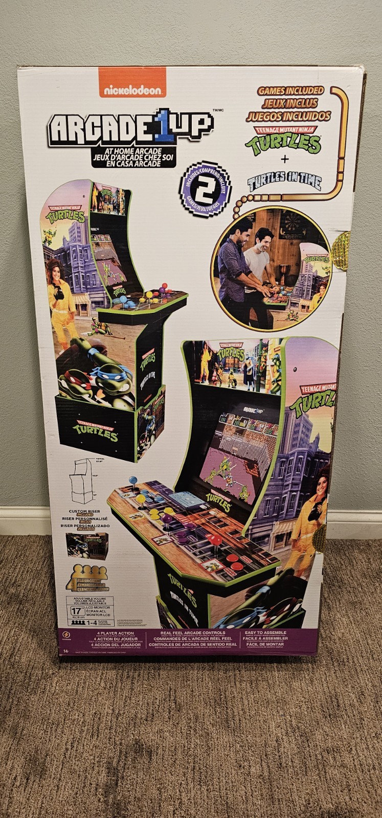 Arcade1Up Teenage Mutant Ninja Turtles Arcade Cabinet Machine with ...