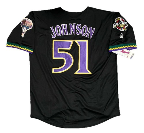 Randy Johnson Arizona Diamondbacks 2001 World Series Black Jersey Men’s ...