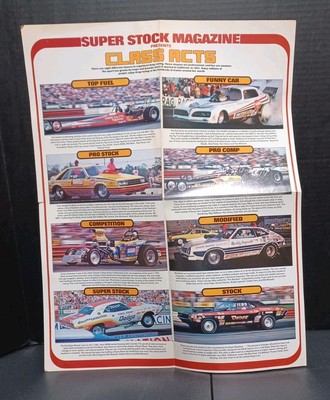 Vintage Super Stock Magazine Class Acts Drag Racing NHRA Poster | eBay