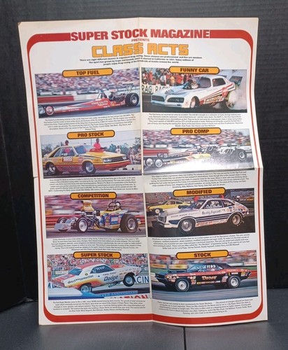 Vintage Super Stock Magazine Class Acts Drag Racing NHRA Poster | eBay