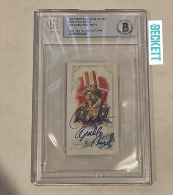 Carl Weathers Autographed Topps Allen & Ginter Mini Apollo Creed BGS (K ...