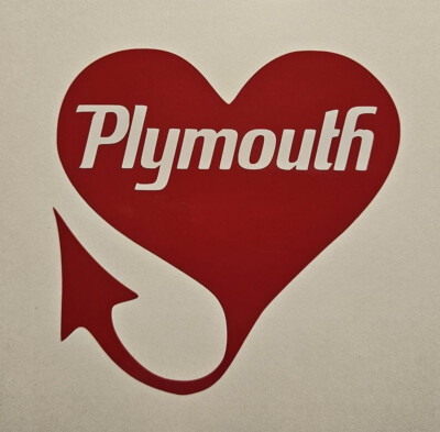 DECAL ** DEVIL TAIL HEART FOR PLYMOUTH GTX CUDA MOPAR HEMI ROAD RUNNER ...