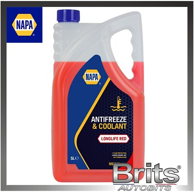 NAPA Red Antifreeze & Coolant 5L Long Life Hi Spec 5 Litre N9065L | eBay UK