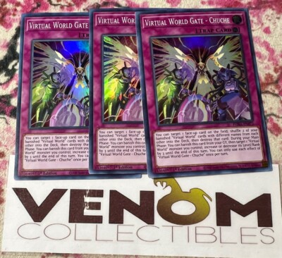 3x (M/NM) Virtual World Gate - Chuche PHRA-EN072 Super Rare 1st Edition ...