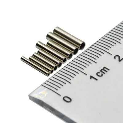 100Pcs Single Barrel Crimp Sleeves Copper Tube Fishing Line Sleeves ...