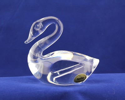 Bird Figurines Crystal Spode Swan Figurine West Germany #896 Clear | eBay