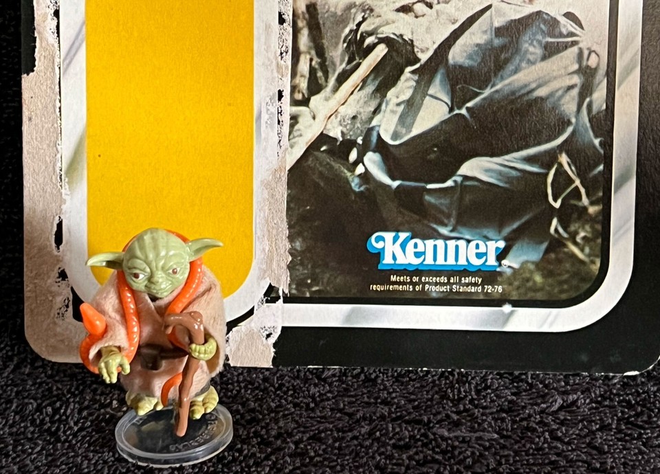 1980 YODA • COMPLETE w/CARD BACK • HONG KONG COO • VINTAGE KENNER STAR ...