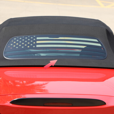 American Flag Style Vinyl Window Sticker Decal For Corvette C6 Z06 ZR1 ...