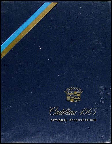 1965 Cadillac ORIGINAL Optional Specifications Dealer Album Book ...