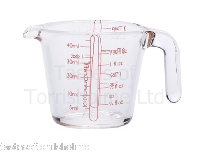 Kitchen Craft Glass Mini Measuring Jug - ml, Teaspoon, Shots, fl oz ...