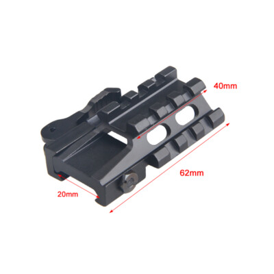 45 Degree Offset Double Side 20mm Picatinny Rail Flashlight Laser Mount ...