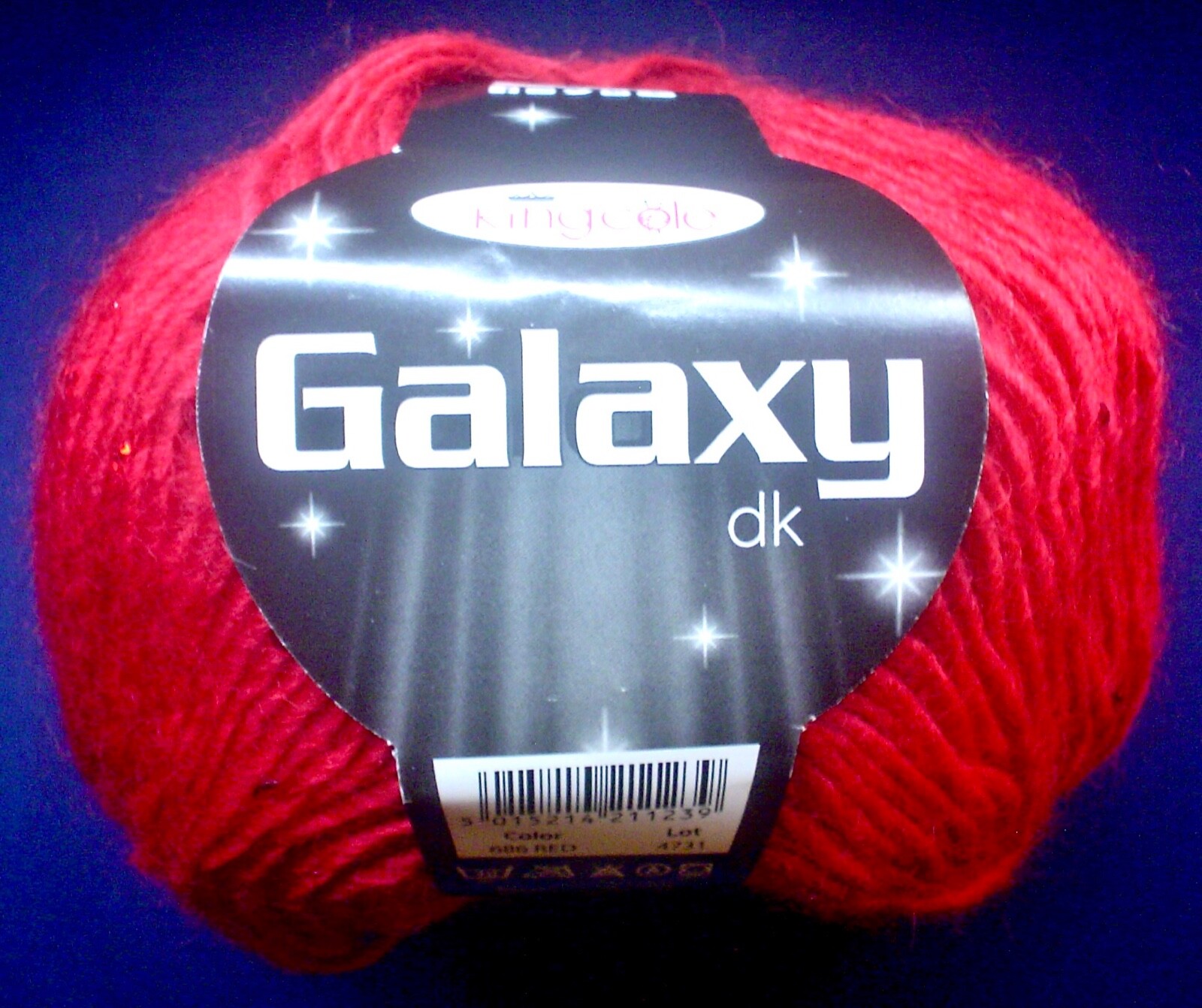 King Cole GALAXY DK Yarn #686 RED SOFT Wool Blend With SEQUIN SPARKLE ...