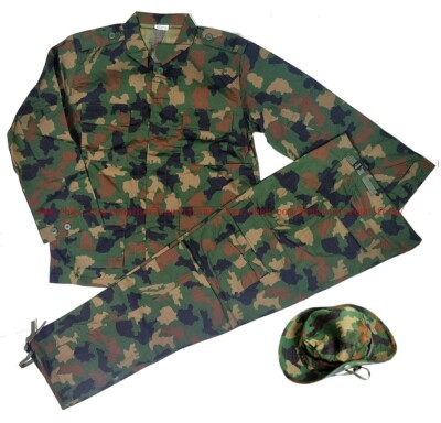Rare African Nigerian Army Woodland Camo Uniform BDU Top Pants Hat Many ...
