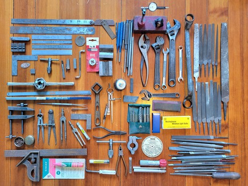 Vintage Machinist Tool Lot Starrett Brown & Sharpe Rules Square ...