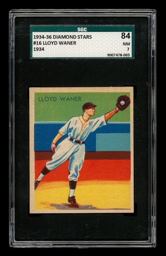 1934-36 Diamond Stars Set-Break # 16 Lloyd Waner 1934 SGC 7 NM | eBay
