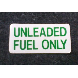 Unleaded Fuel Only Sticker Green Sign 3x1.5" | eBay