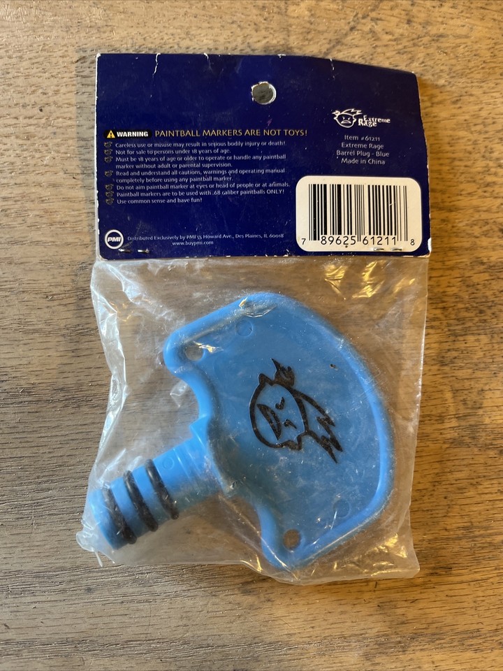 EXTREME RAGE BARREL PLUG FOR PAINTBALL MARKER - BLUE - VINTAGE OG | eBay