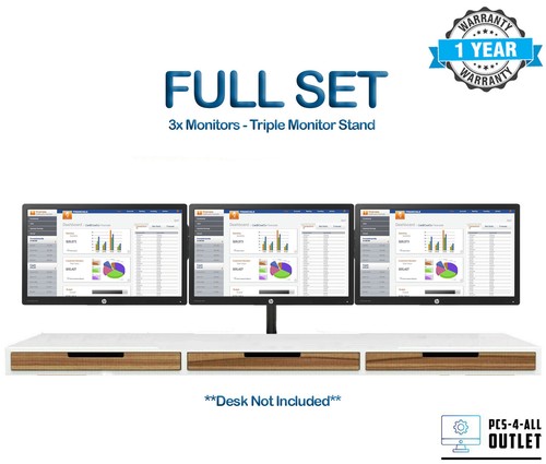 Triple Set - 3x HP E232 23'' Inch 1080p LED Monitor VGA,HDMI,USB ...