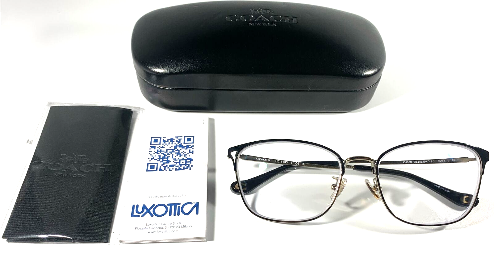 Coach HC5135 Black Light Gold 9346SB Eyeglasses Size: 55-17-140 | eBay