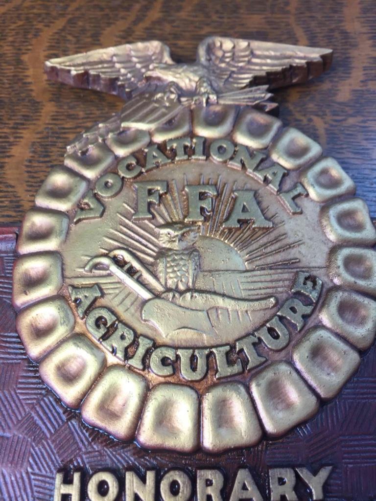 Vintage FFA Honorary Chapter Farmer Vocational Agriculture Plaque Sign ...
