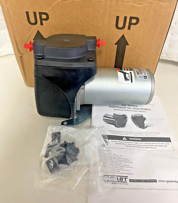 Gast 22D1180-230-1002 Diaphragm Oil-Less Vacuum Pump / Compressor, 12 ...