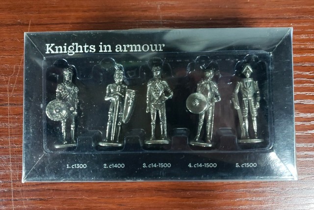 Westair Knights in Armor Miniature Pewter Figures Complete 5pc Set ...