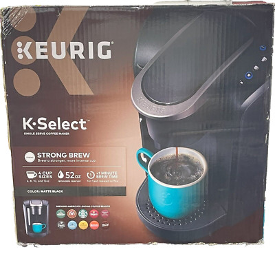 Keurig Single Serving Coffee Maker K-Select Strong Brew 52oz Black NEW Open Box | eBay