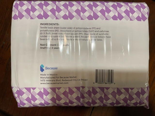 BECAUSE Bladder Control Premium Overnight Pads - 20 Count - New - Pick ...