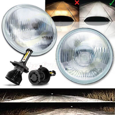 2x Fit Chevy Camaro 1967 1968 1969 7" inch Round LED Headlights Hi/Lo ...