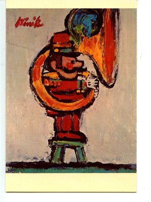 Man Plays French Horn Instrument-Leon Wink Artwork-Modern Advertising ...
