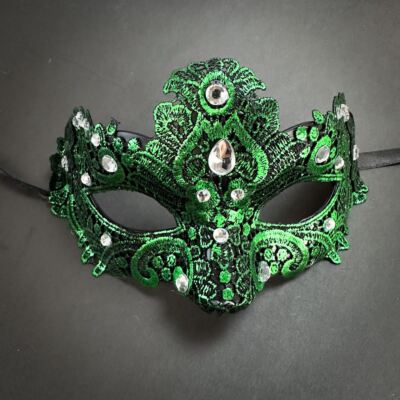Green Masquerade Mask Halloween Prom Wedding Party Mask | eBay