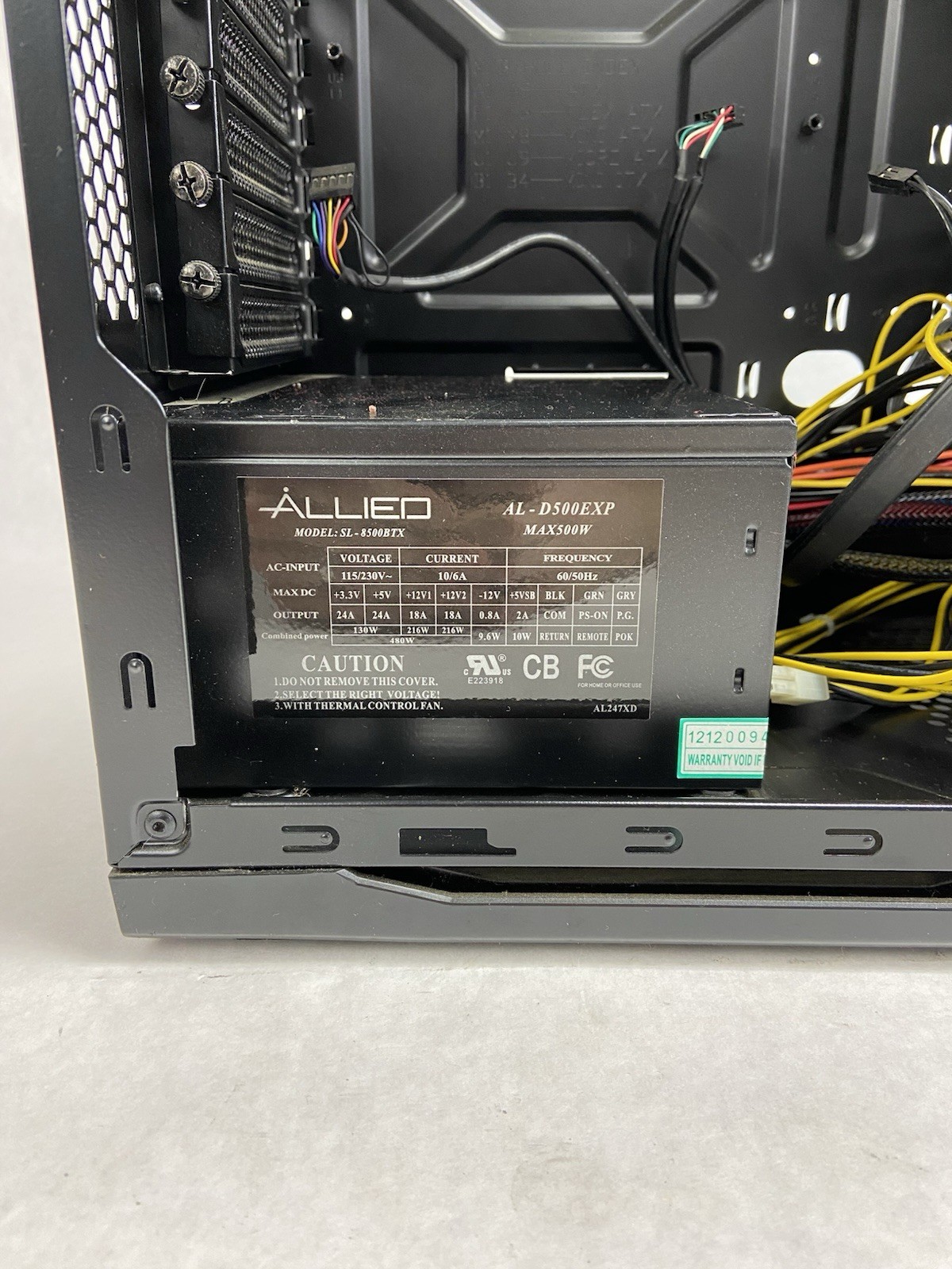 NZXT Phantom 410 Mid Tower Computer Case Allied AL-D500EXP 500W PSU LG ...