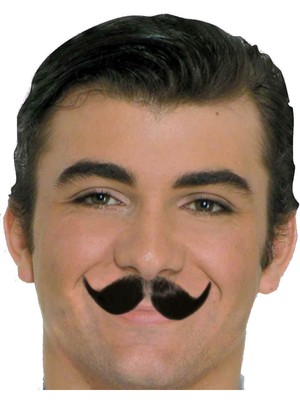 Black Chauffeur Butler British Costume Winged Moustache | eBay