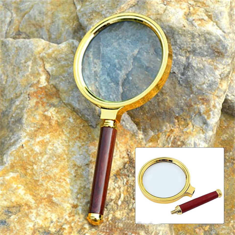 60mm Handheld Magnifying Glass 15x Magnifier Loupe Reading Jewelry Aid ...