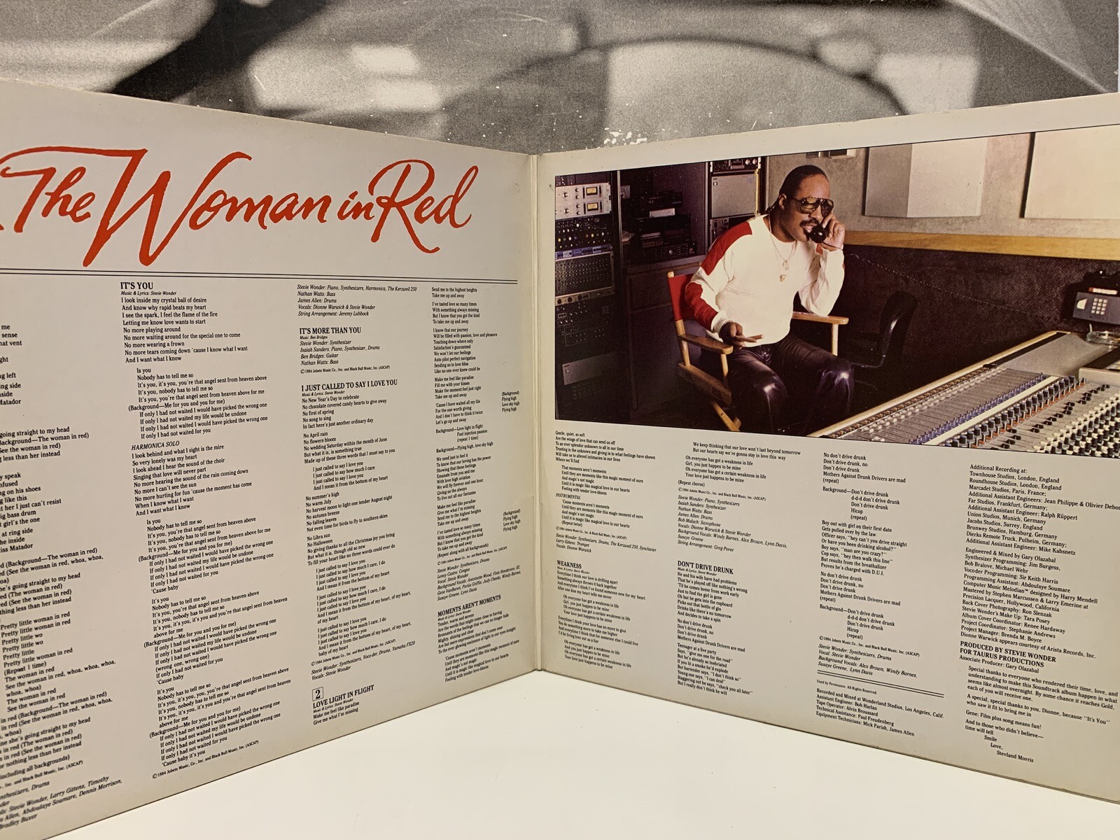 Stevie Wonder - The Femme IN Rouge - Soundtrack LP Ex / Ex- Portugal ...