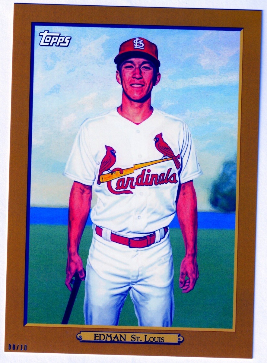 ! RARE Gold #'d 8 /10 ! Rookie Card TOMMY EDMAN 2020 Topps Turkey Red # ...