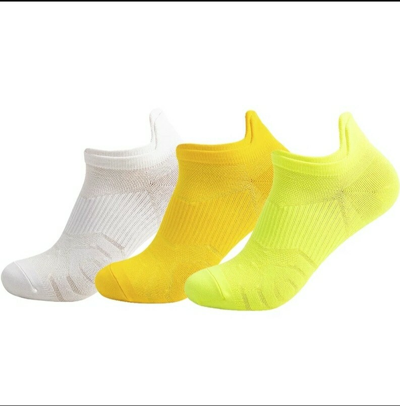 Womens low cut Neon Socks Anti-Blister Athletic wicking arch support ...