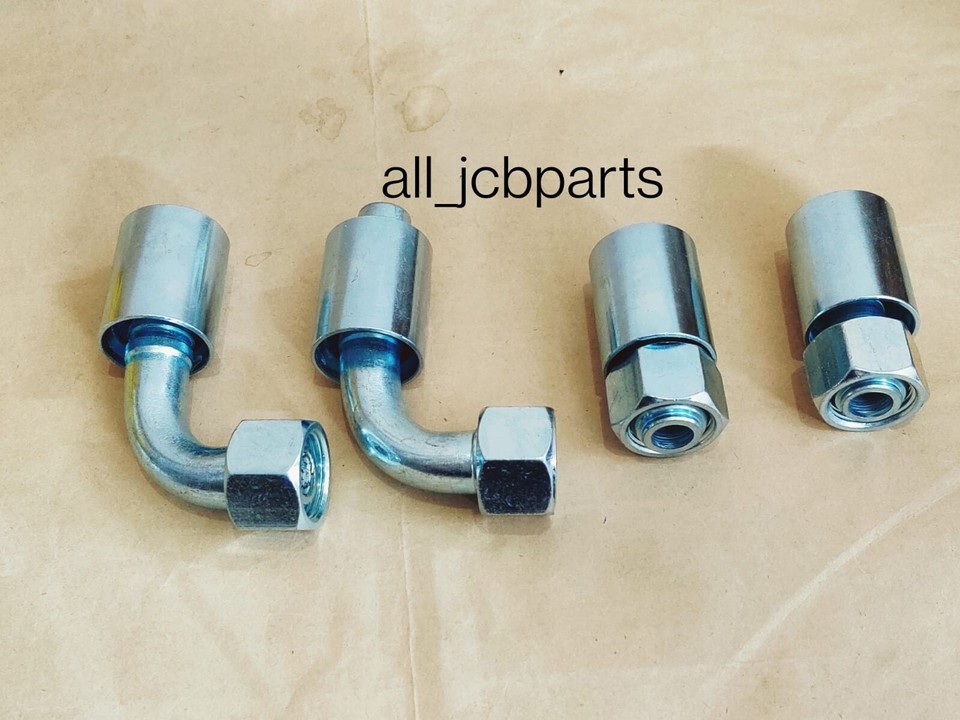 JCB BACKHOE - 1/2" BSP FEMALE STRT & ELBOW END FITTING W. O RING, PACK ...